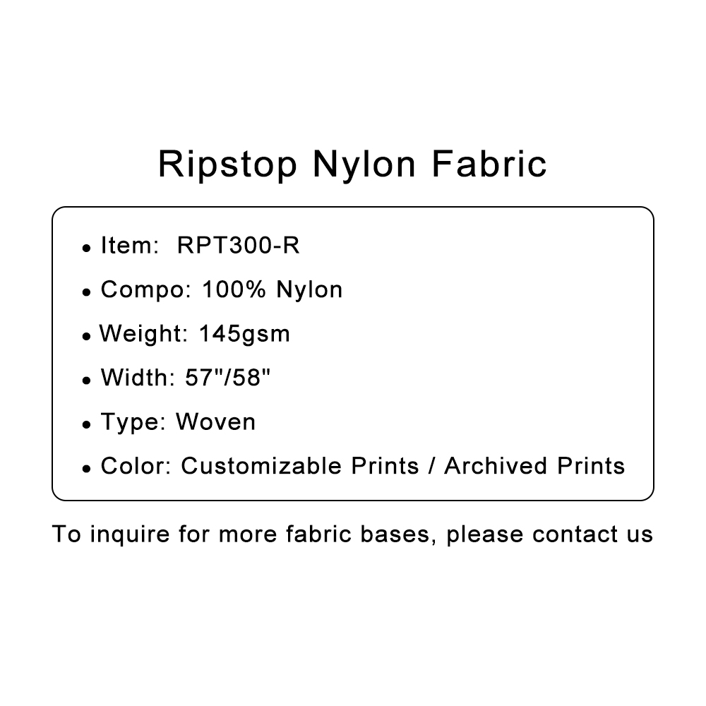 Acid Printing Custom Printed Ripstop Nylon Fabric